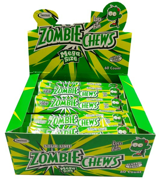 Zombie Chews - Sour Lime - purchase at The Professors Online Lolly Shop ...