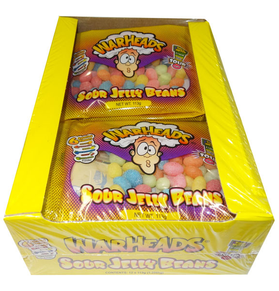 Warheads Jelly Beans - purchase at The Professors Online Lolly Shop (5031)