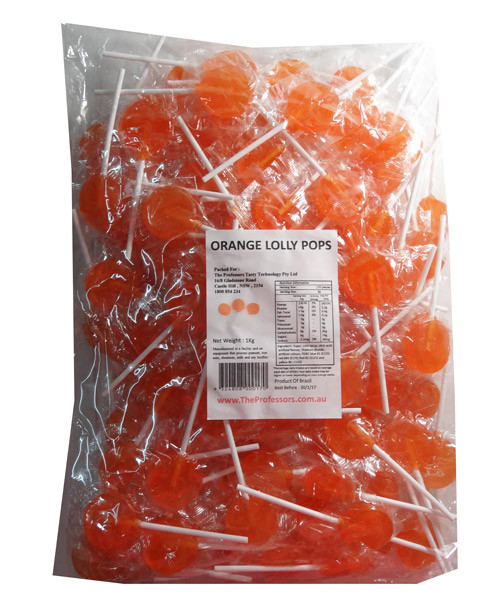 Get Sweet Treats Flat Pops - Single Colour - Orange at The Professors ...