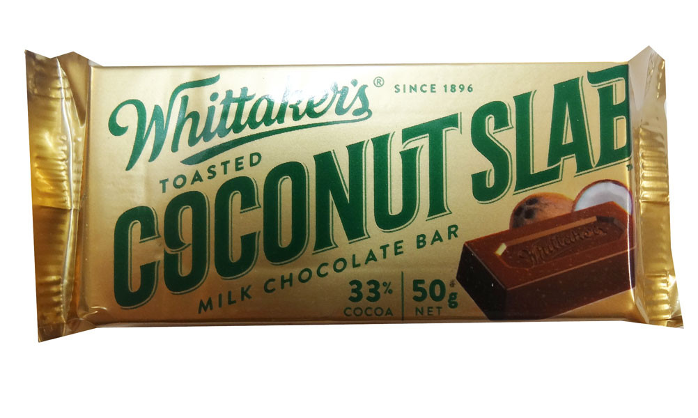 Whittakers - Slab - Coconut (Display unit | 50 x 50g pcs)