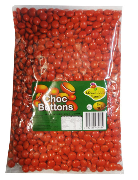 Lolliland Choc Buttons - Red online at The Professors Online Lolly Shop ...