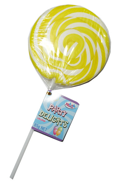 Lolly Mania Party Delights Lollipops - Yellow - Pineapple Flavour ...
