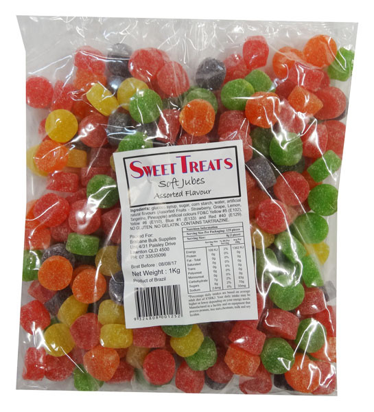 Sweet Treats Jubes - Assorted - purchase at The Professors Online Lolly ...