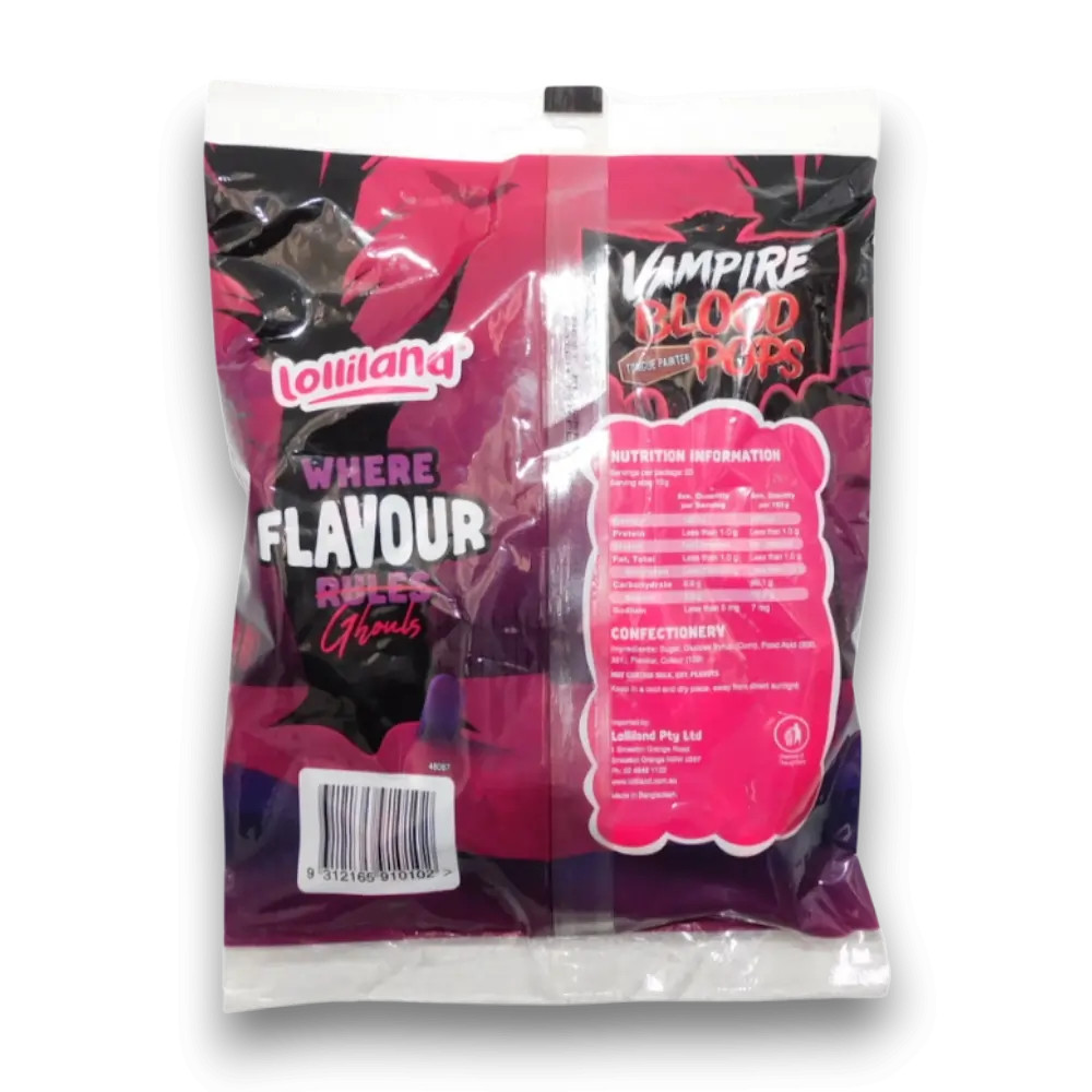 Buy Lolliland Vampire Blood Pops - Tongue Painter (200g Bag)