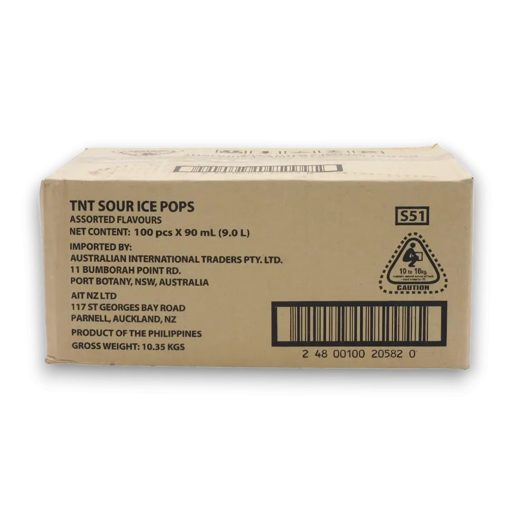 Buy TNT Sour Ice Pops 90ml x 100