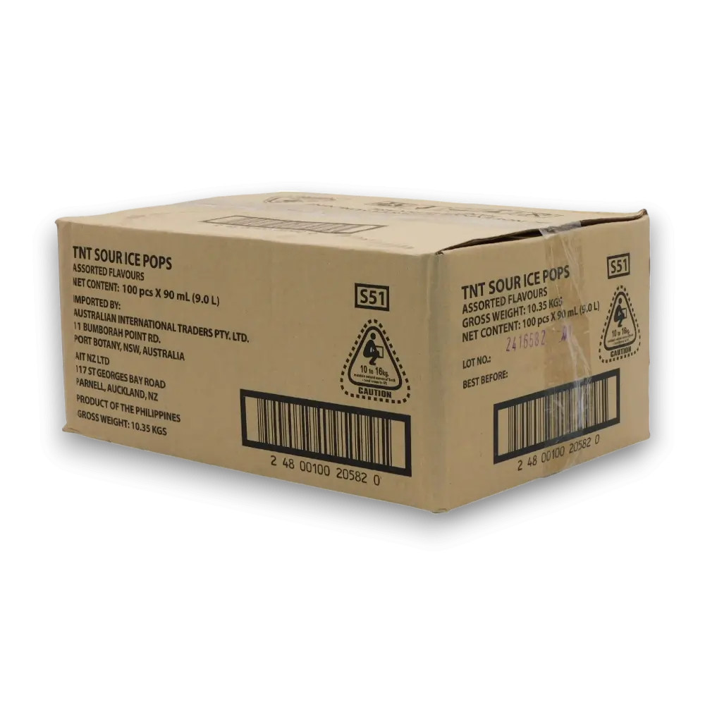 Buy TNT Sour Ice Pops 90ml x 100