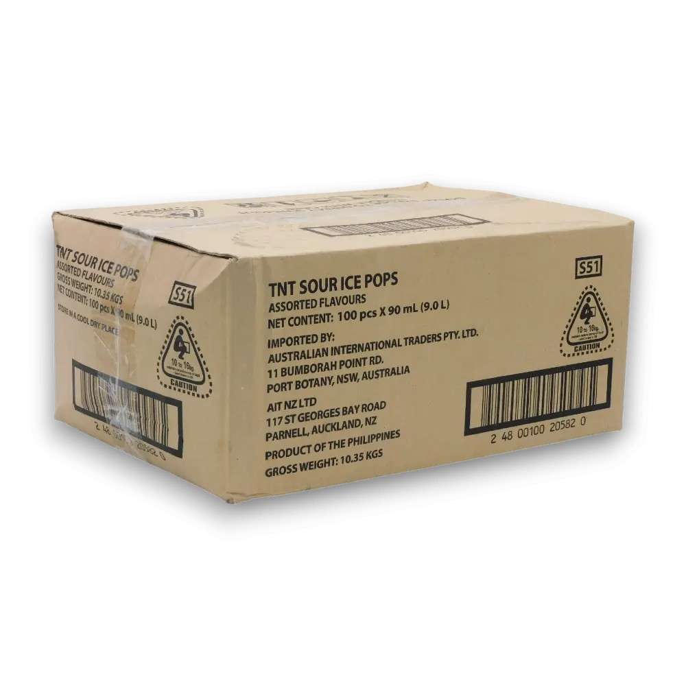 Buy TNT Sour Ice Pops 90ml x 100