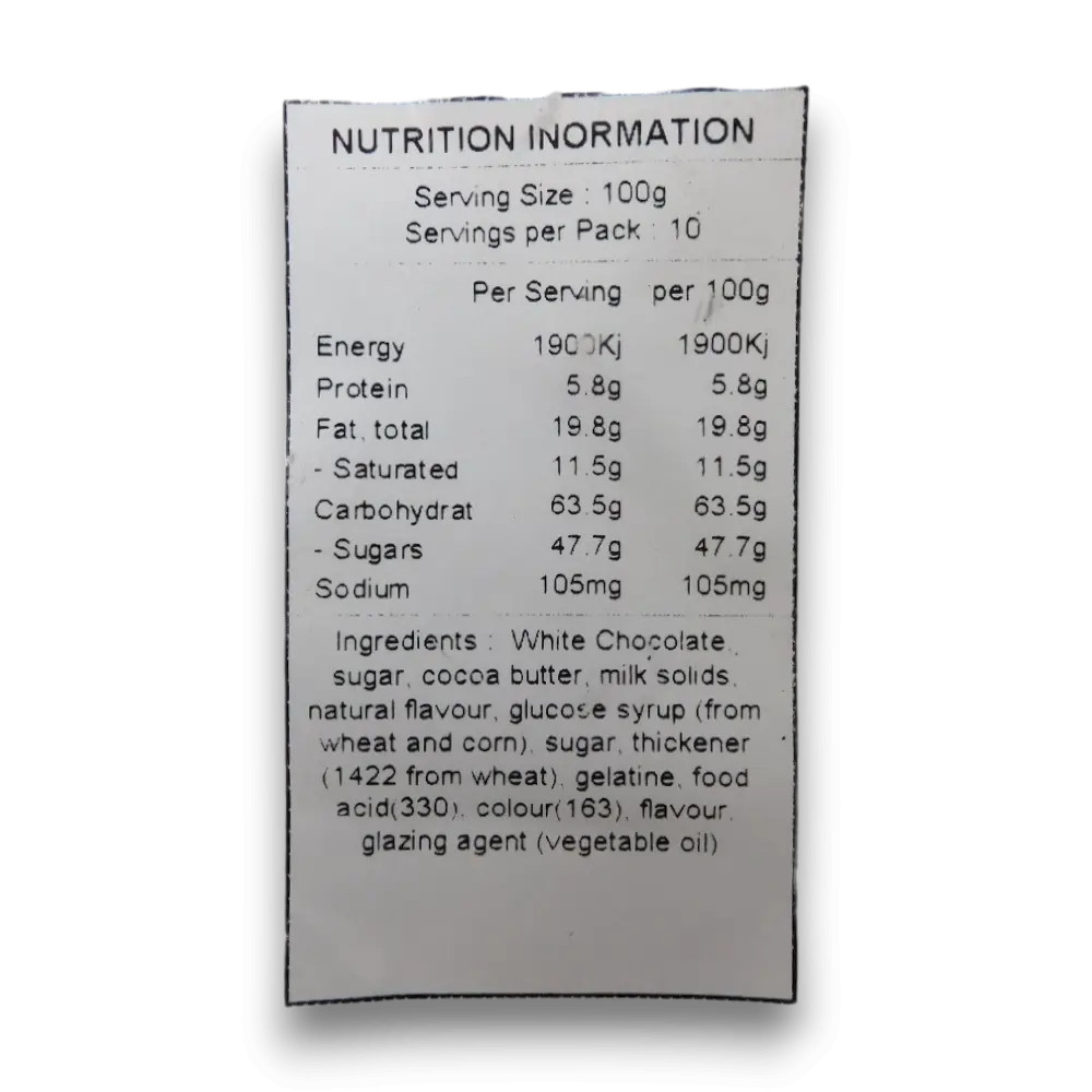 Premium White Choc Raspberries 1kg Bag