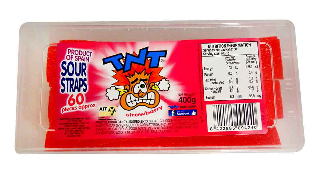 Get TNT Sour Straps Snack Pack - Strawberry at The Professors Online ...