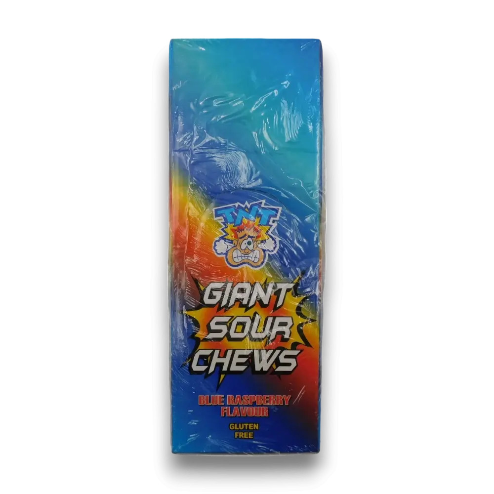 TNT - Giant Sour Chews - Blue Raspberry (Display unit | 24 x 40g bars)
