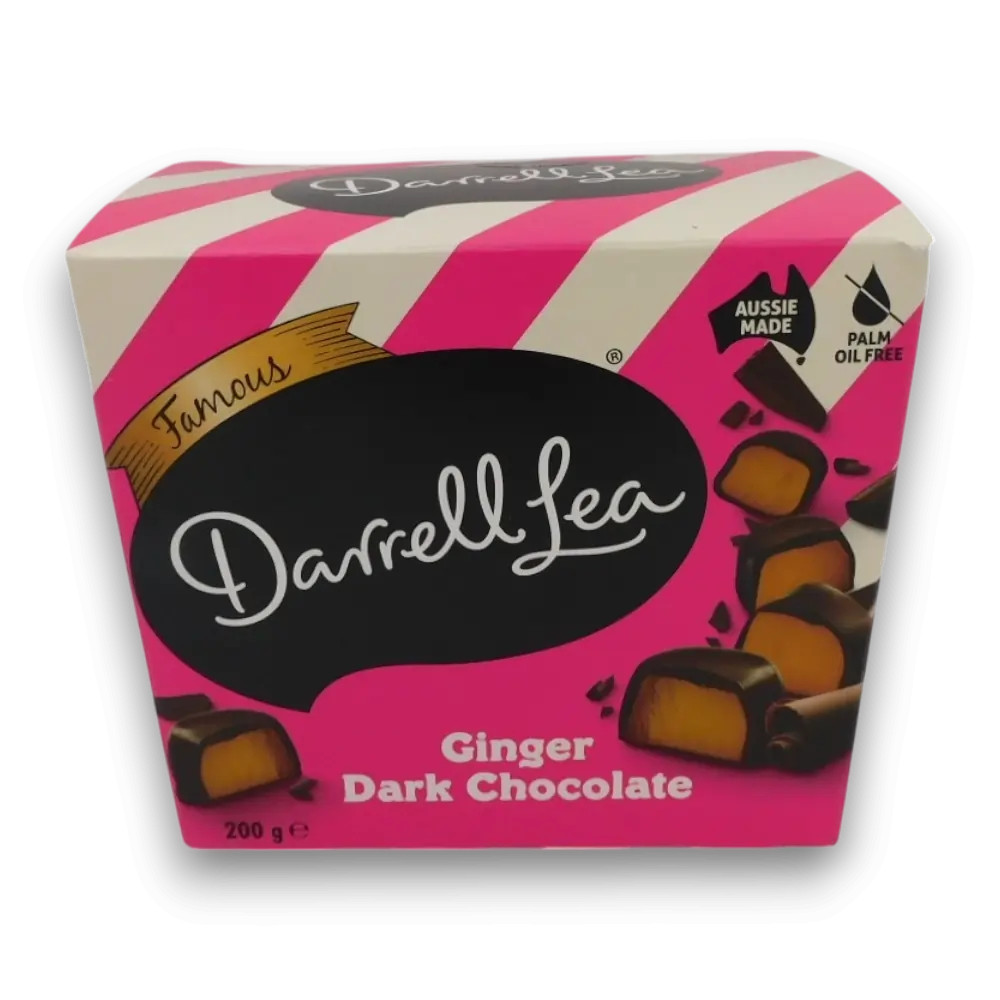 Darrell Lea Dark Chocolate Ginger 200g Gift Box