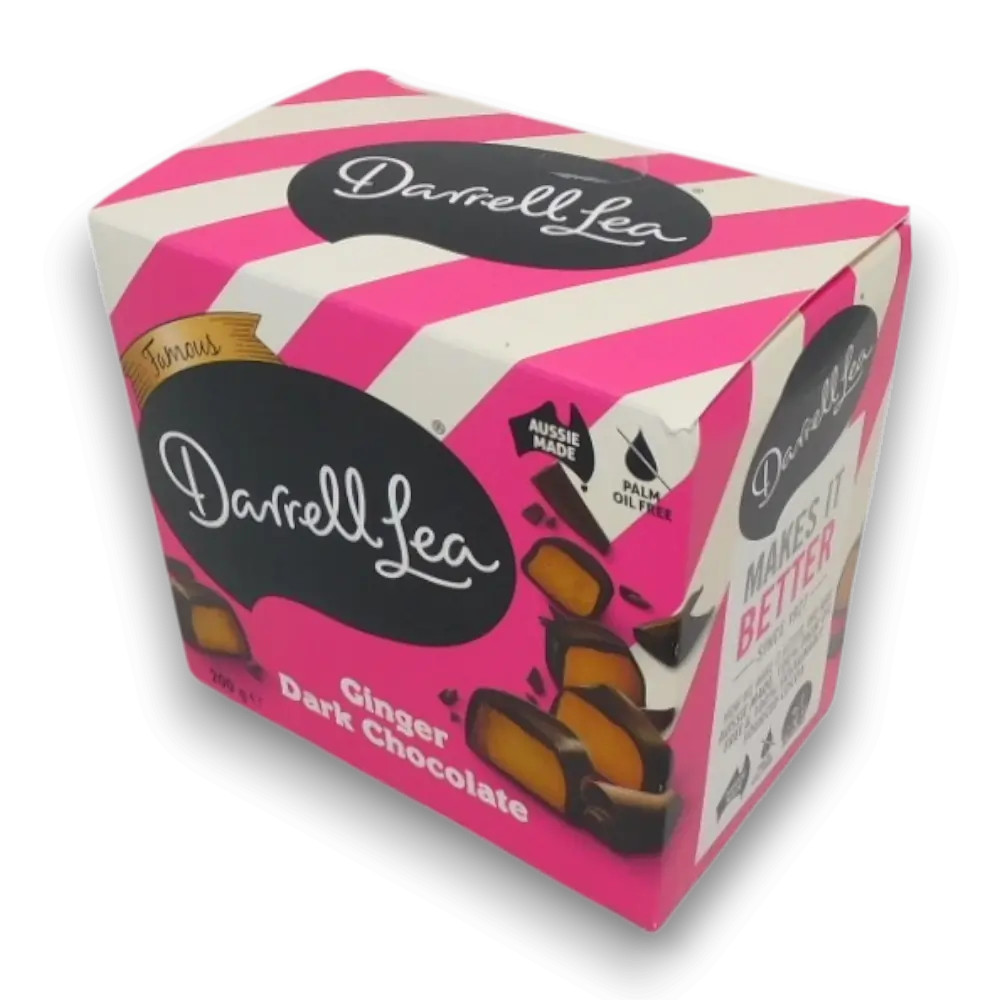 Darrell Lea Dark Chocolate Ginger 200g Gift Box