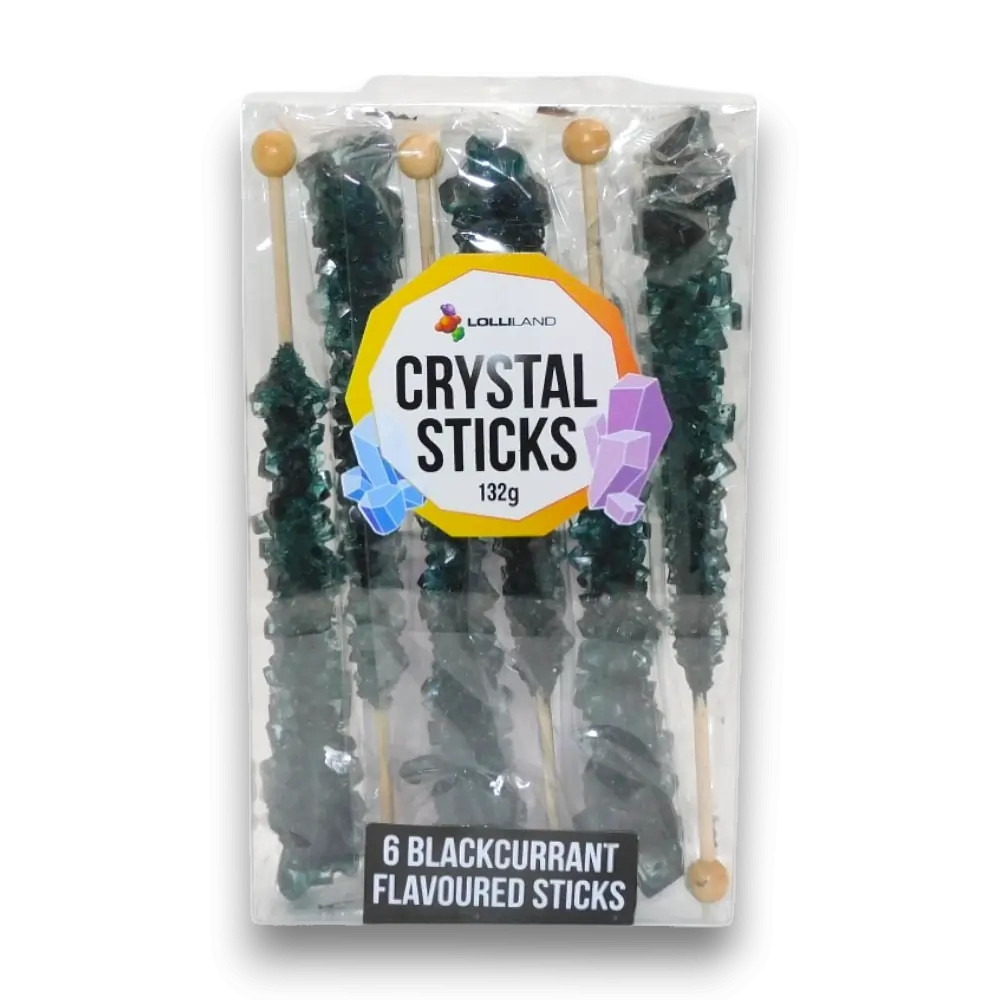 Candy Showcase Black Crystal Sticks (6 x 22g) | Buy Online