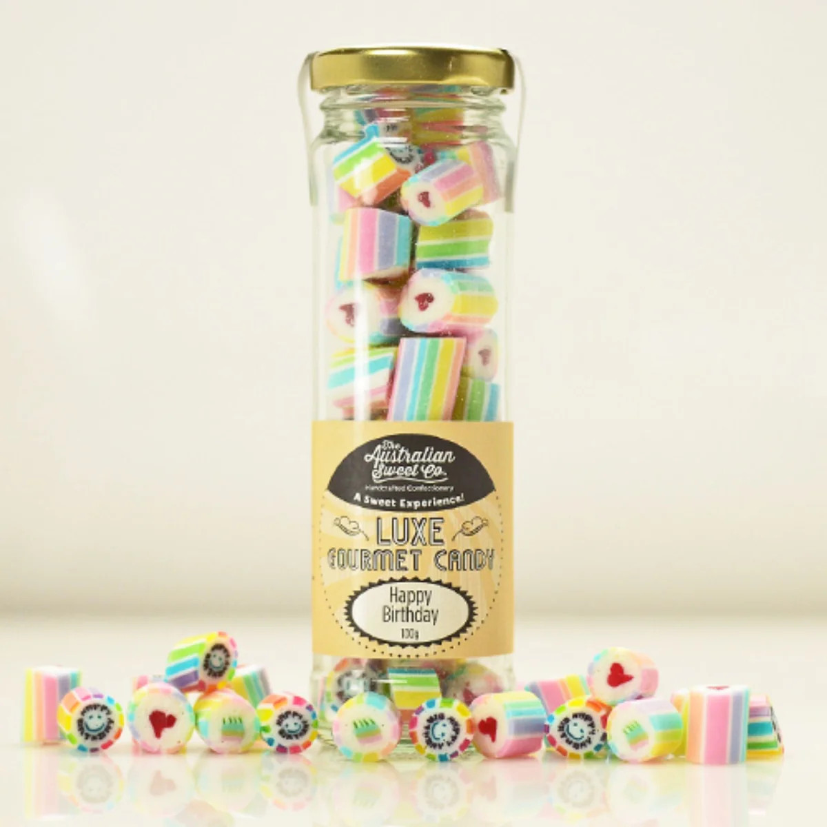 Happy Birthday Luxe Rock Candy - 100g Jar