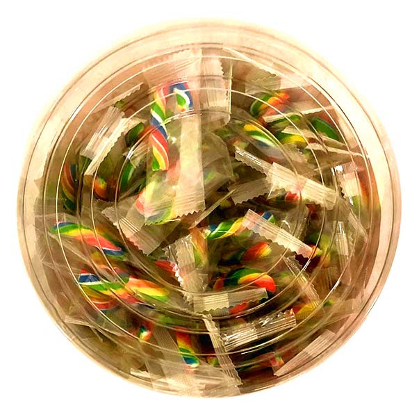 Mini Rainbow Candy Canes - Fruit Flavour - buy at The Professors Online ...