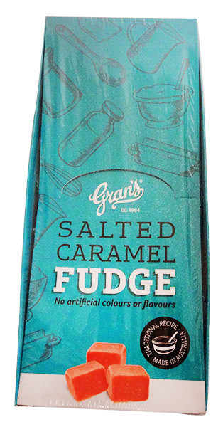 Grans Salted Caramel Fudge - buy at The Professors Online Lolly Shop ...