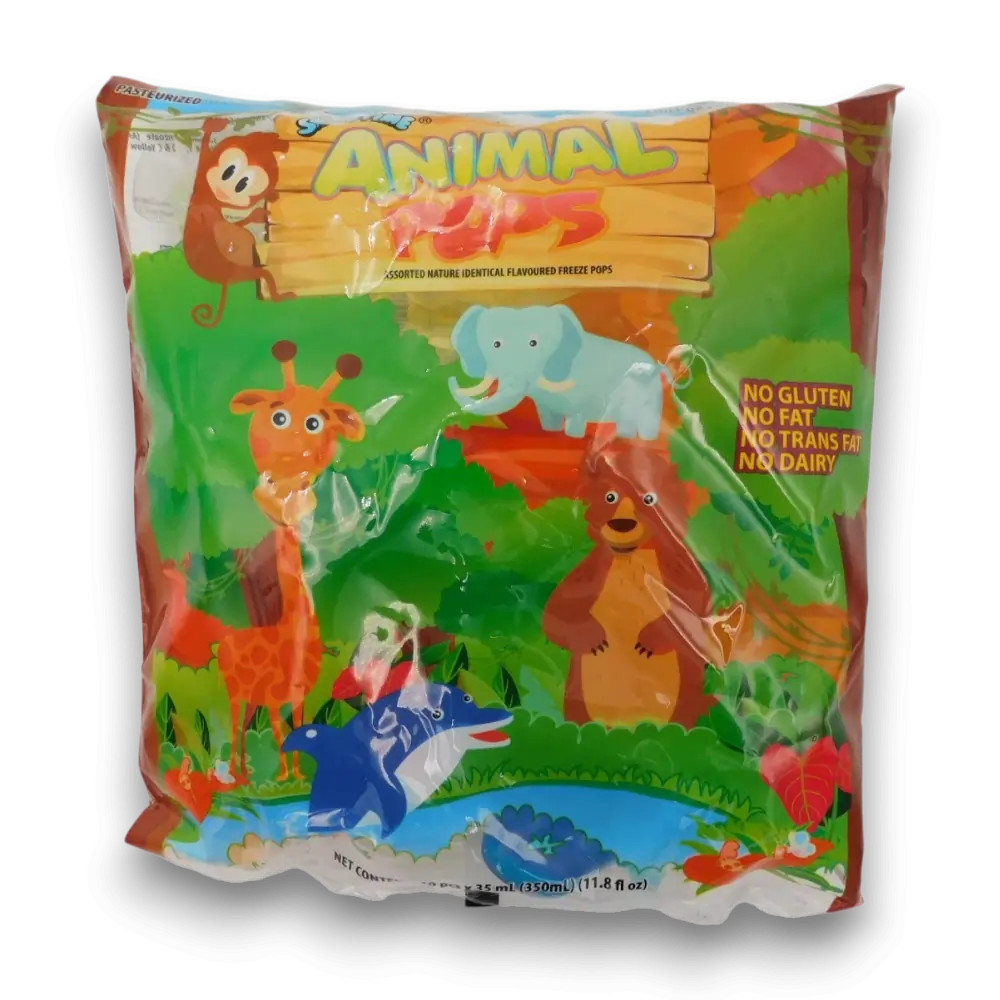 Snowtime Animal Pops - Safari-Themed Ice Blocks (10 x 35ml)