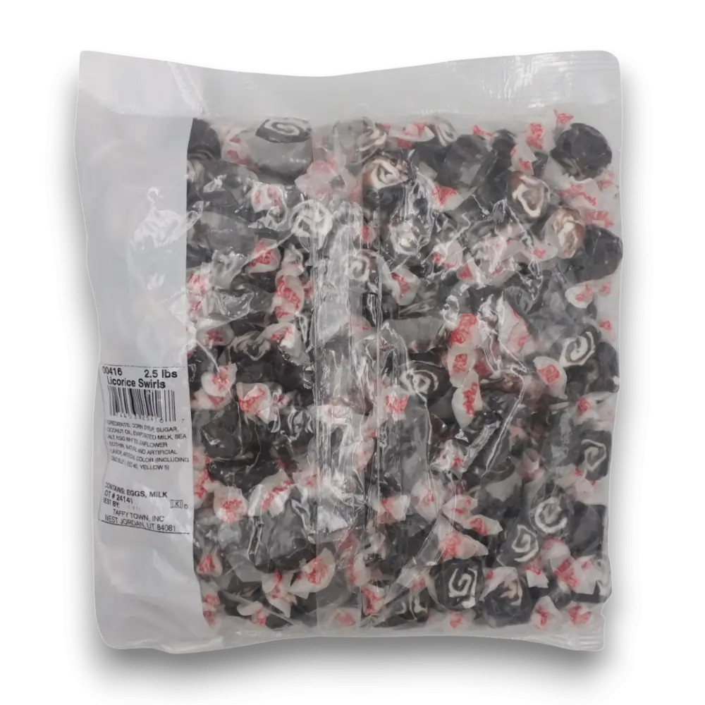 Taffy Town - Salt Water Taffy - Licorice Swirl (1.13kg Bag)