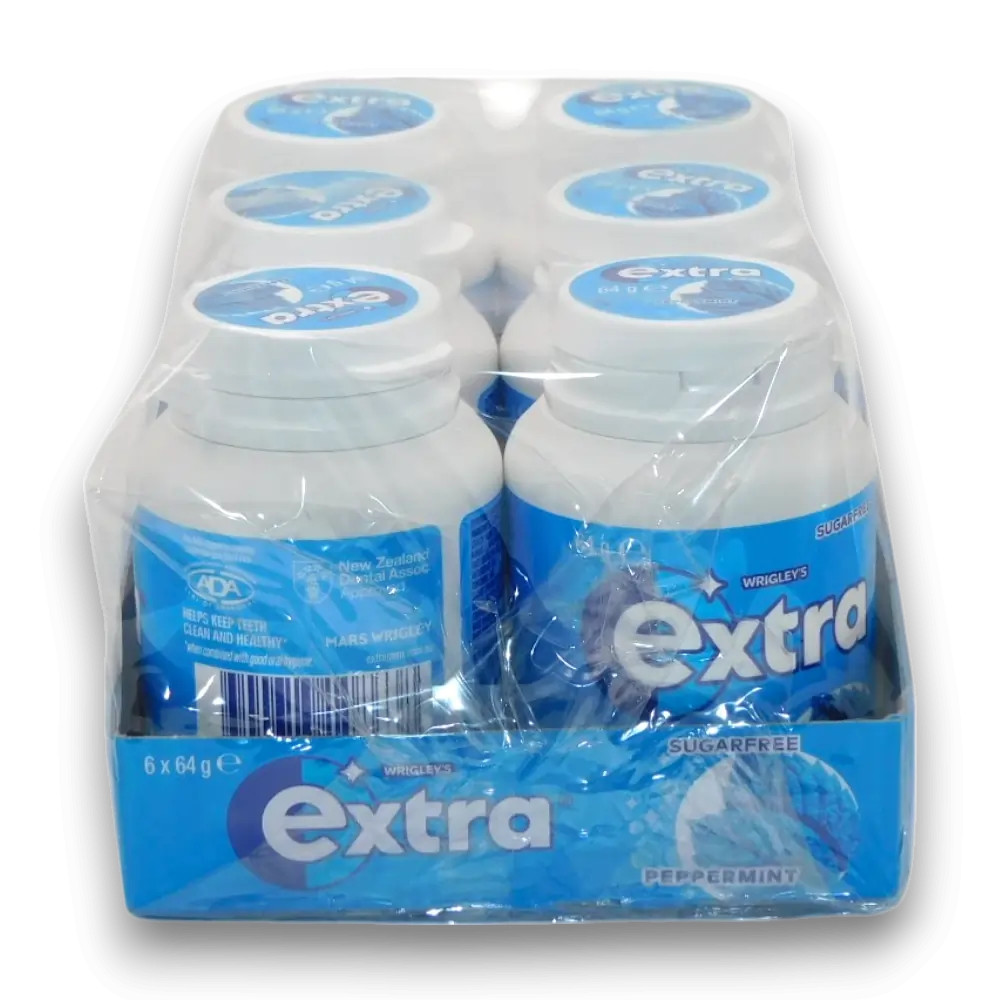 Extra Peppermint Gum 64g Bottles (6-Pack)