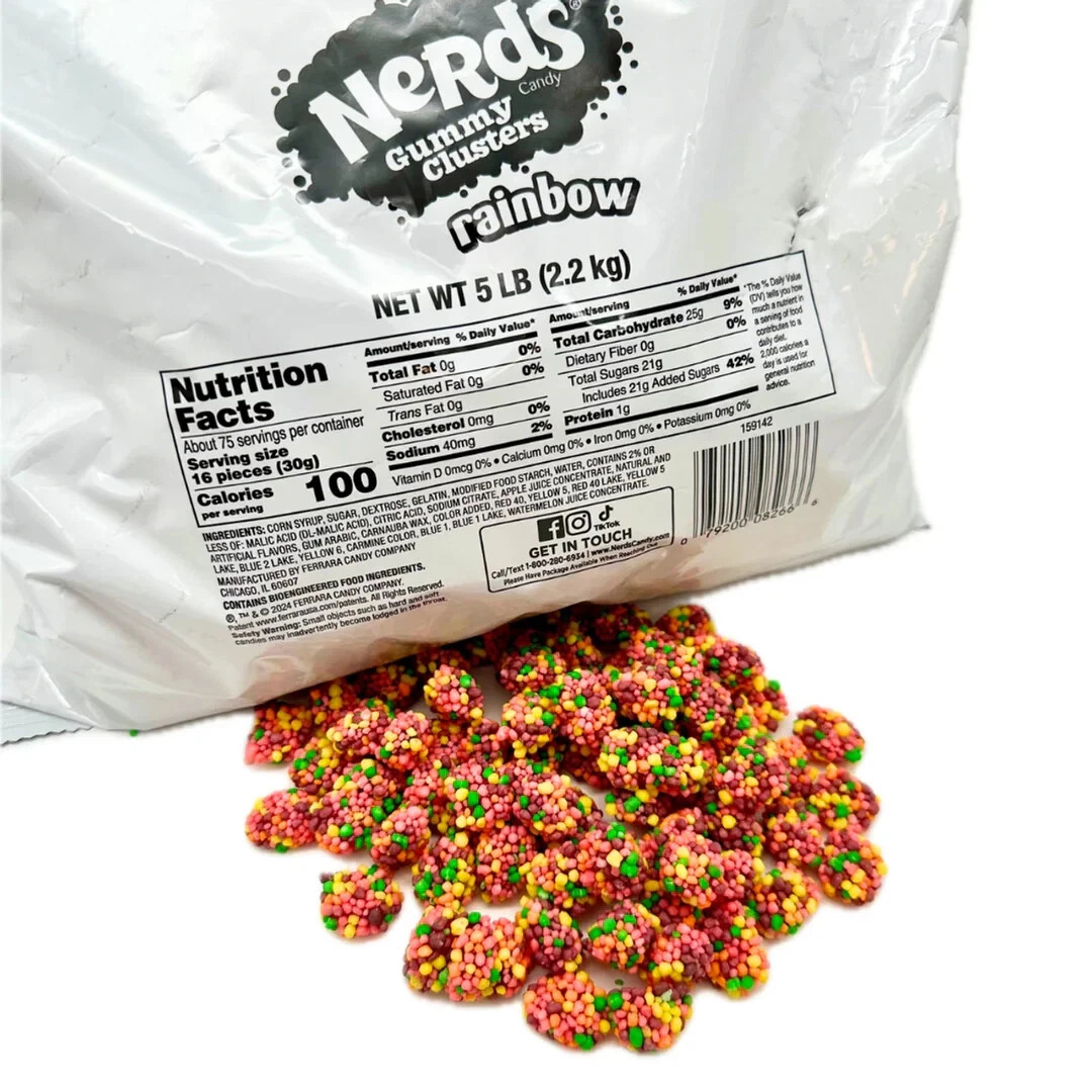 Nerds - Gummy Clusters - Rainbow (2.2kg bag)