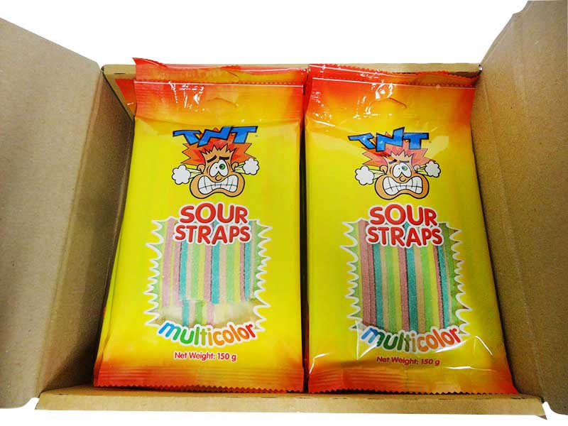 TNT Sour Straps - Multicolour - Hang Sell Bags, and other Confectionery ...