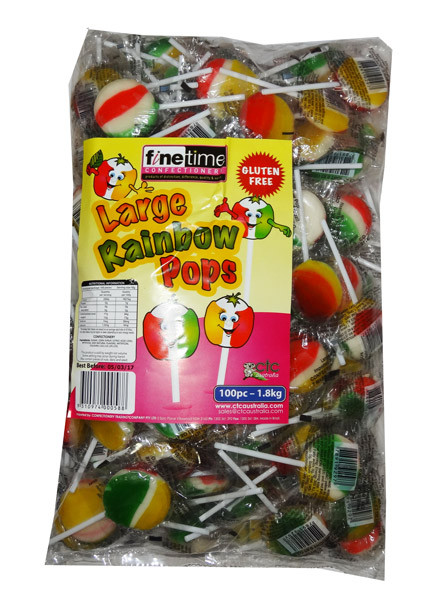 Finetime Rainbow Pops - Large online at The Professors Online Lolly ...