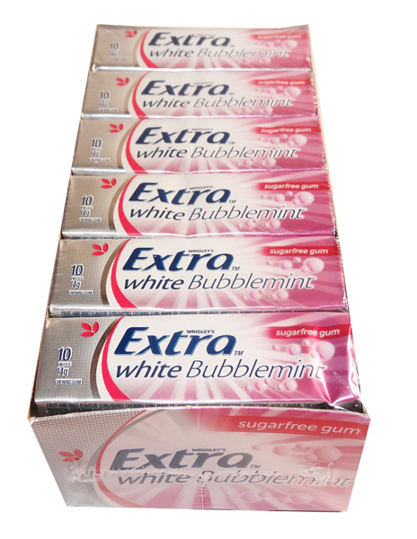 Extra Gum - White - Bubblemint - purchase at The Professors Online ...