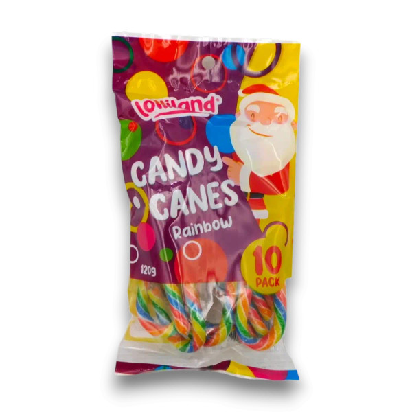 Lolliland Rainbow Candy Canes - 10 x 12g