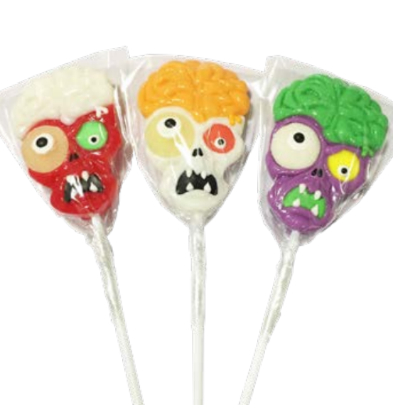 Get Zombie Skull with Brain Pops at The Professors Online Lolly Shop ...