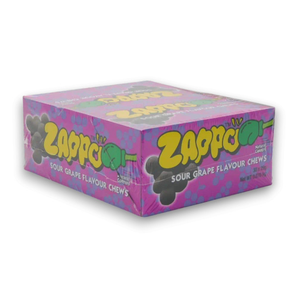Zappo Sour Grape Chews - 30 x 29g Box