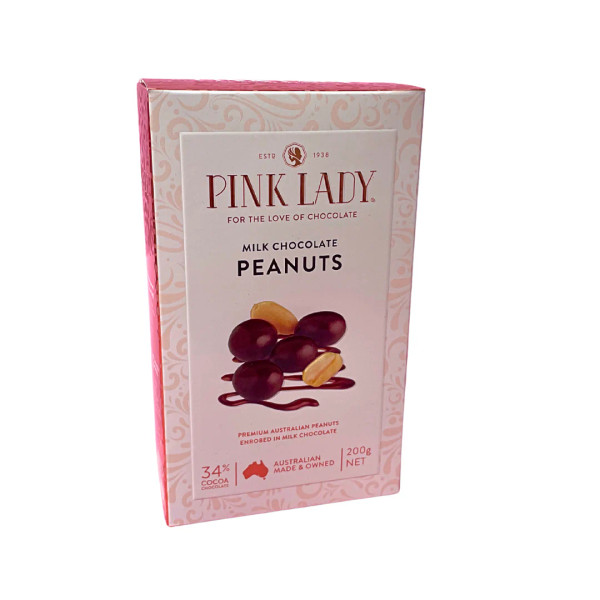 Pink Lady Milk Chocolate Peanuts 200g Box