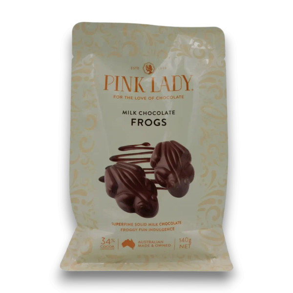Pink Lady - Milk Chocolate Frogs (140g pouch)