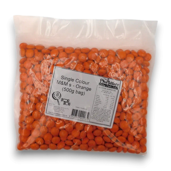Single Colour M&M's - Orange (500g Bag)
