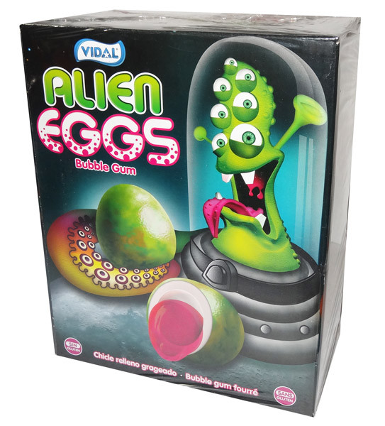 Get Vidal Alien Eggs Bubble Gum at The Professors Online Lolly Shop (4804)