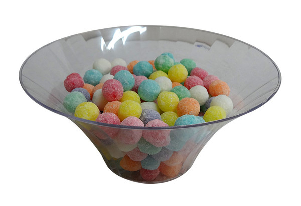 Clear Plastic Candy Buffet Flared Bowl - Medium (17cm wide x 8.5cm high)