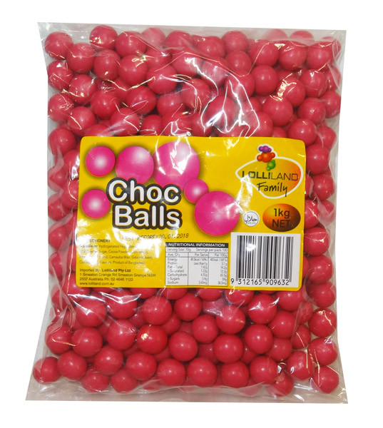 Lolliland Choc Balls - Pink online at The Professors Online Lolly Shop ...