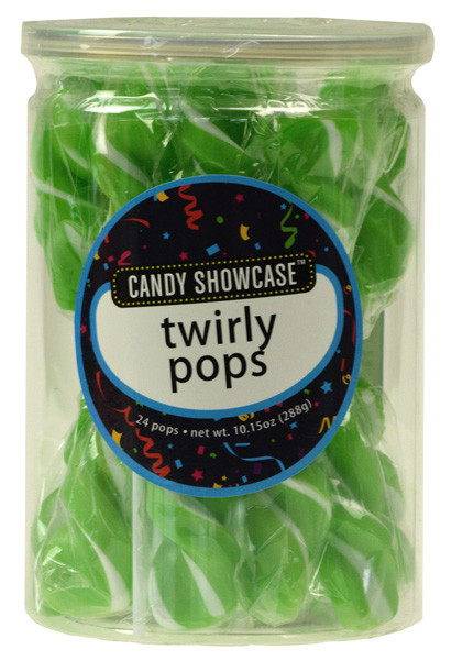 Candy Showcase Twirly Pops - Green and White online at The Professors ...