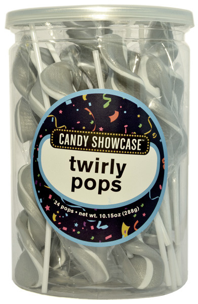 Candy Showcase Twirly Pops - Silver and White, and other Confectionery ...