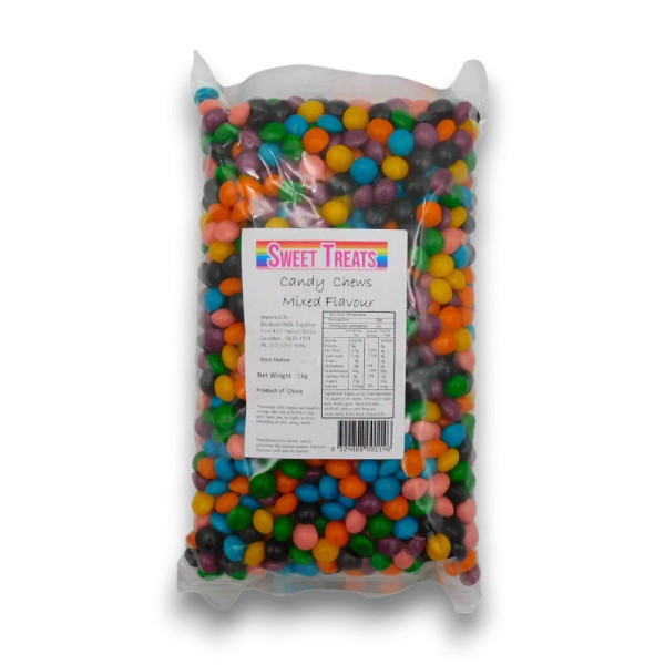 Sweet Treats Candy Chews Bulk - Mixed Colours (1kg Bag)