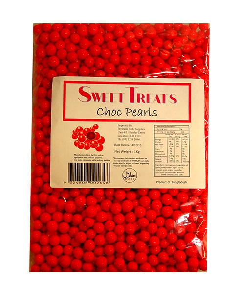 Sweet Treats Choc Pearls - Red - purchase at The Professors Online ...