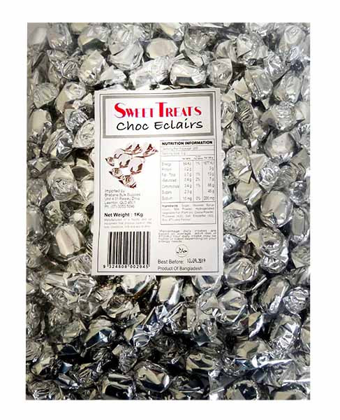 Get Sweet Treats Choc Eclairs - Silver at The Professors Online Lolly ...