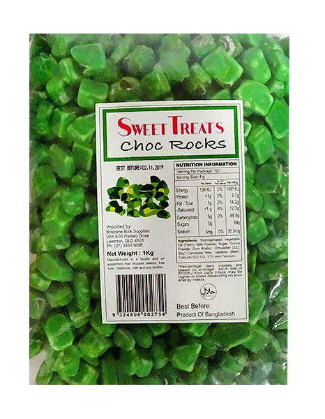 Sweet Treats Choc Rocks - Green - purchase at The Professors Online ...