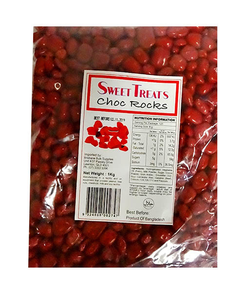 Sweet Treats Choc Rocks - Red - buy at The Professors Online Lolly Shop ...
