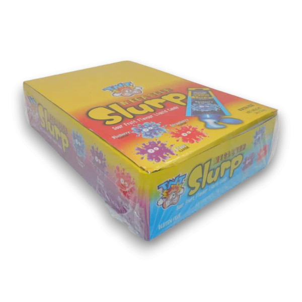 TNT Mega Sour Slurp 24 x 23g Tubes - Sour Liquid Candy