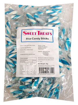 Sweet Treats Blue and White Hard Striped Candy Sticks online at The ...