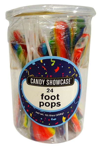 Candy showcase Foot Pops - Rainbow - buy at The Professors Online Lolly ...