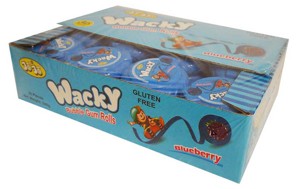 Wacky Bubble gum Rolls - Blueberry - purchase at The Professors Online ...