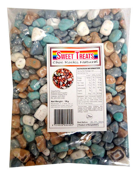 Sweet Treats Choc Rocks - Natural - buy at The Professors Online Lolly ...