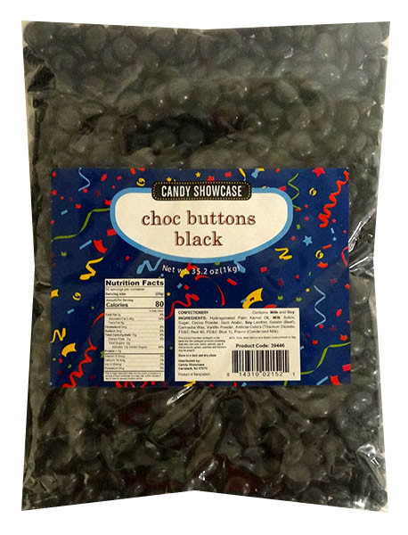 Candy Showcase Choc Buttons - Black - buy at The Professors Online ...