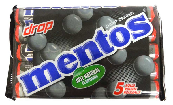 Mentos - Drop - Chewy Licorice Mints (Packet | 5 x 37.5g rolls)